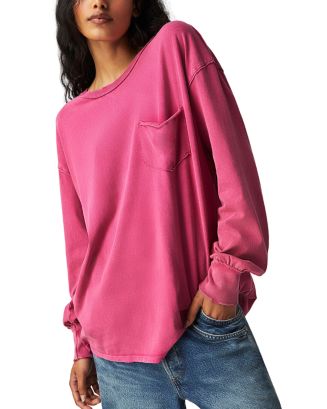 Free People Cotton Fade Into You Long Sleeve Top | Bloomingdale's