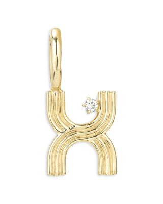 Click here for Adina Reyter 9K Yellow Gold Diamond Groovy Initial... prices