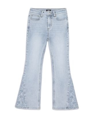 Truce Girls' Floral Embroidered Flare Leg Jeans - Big Kid | Bloomingdale's