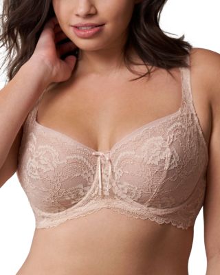 Skarlett Blue Womens Minx Lace Unlined Balconette Bra - Cashmere/blush