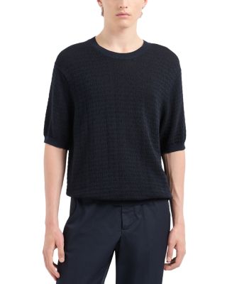 Click here for Emporio Armani Stitched Logo Short Sleeved Sweater prices
