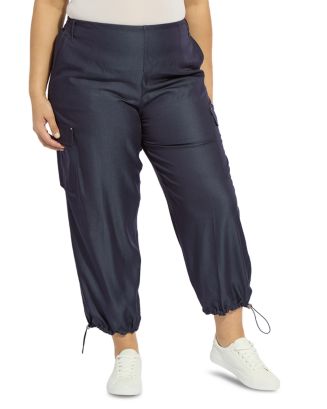 Lyssé Plus Monique Satin Tailored Curvy Cargo Pants | Bloomingdale's