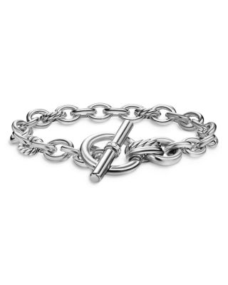 Dy Mercer Toggle Chain Bracelet in Sterling Silver with Diamonds  12.7mm