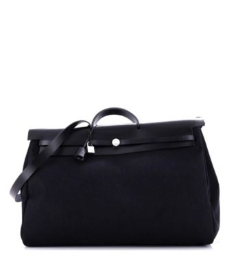Pre-Owned HERMÈS 50 Herbag Zip Leather and Toile | Bloomingdale's