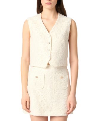 Maje Lace Vest | Bloomingdale's