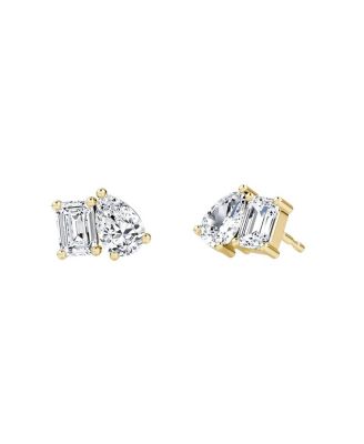 Click here for Vrai Toi et Moi Studs in 14K Gold  0.50ctw Emerald... prices