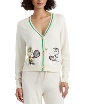 Chinti & Parker Women's Cotton Peanuts Racquet Club Cardigan ...