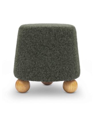 Tov Furniture Jaine Loose Faux-Mohair Ottoman