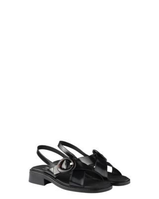 Click here for Prada Womens Brushed Leather Sandals with Buckle prices