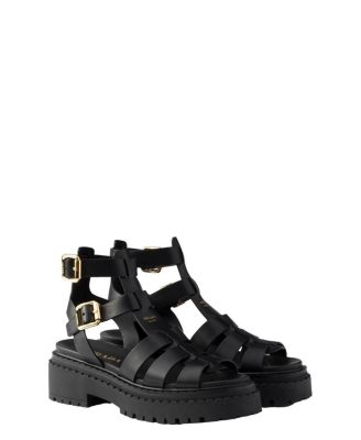 Click here for Prada Womens Leather Sandals with Ankle Straps prices