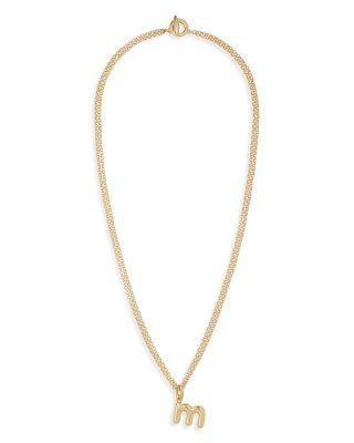 Click here for Roxanne Assoulin Puffy Initial Double Chain Pendan... prices