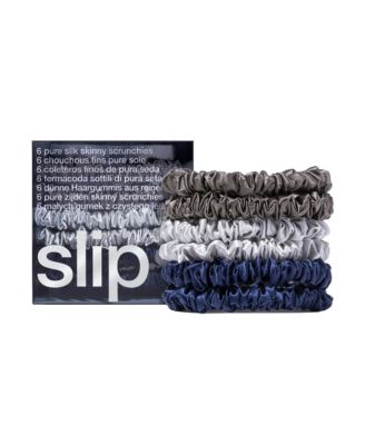 Click here for slip Pure Silk Skinny Scrunchies  Set of 6 prices
