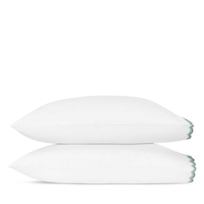 Click here for Matouk Stella Scalloped Embroidered King Pillowcas... prices