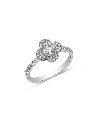 Bloomingdales Fine Collection Diamond Clover Ring in 14K White Gold  0.84 tcw