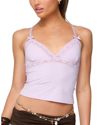 Click here for Edikted Fran Lacey V Neck Tank Top prices