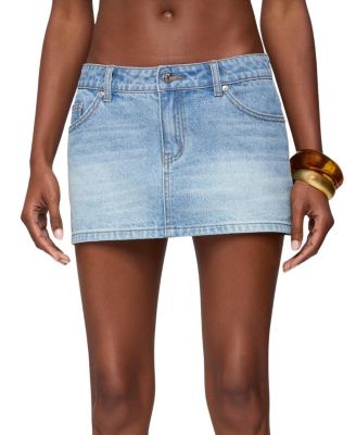 Edikted Chiara Denim Micro Skirt