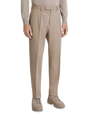 Click here for Zegna Cotton & Wool Pleated Pants prices