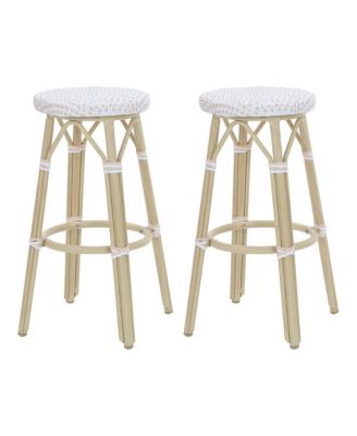 Furniture of America Kindry 30 Aluminum Outdoor Barstools  Set of 2