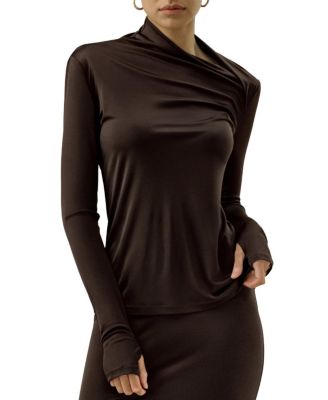 Click here for Lilysilk Slim Fitted Silk Jersey Long Sleeve Top prices