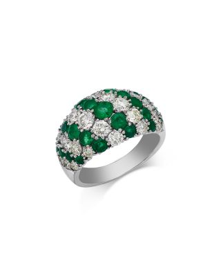 Click here for Bloomingdales Emerald & Diamond Band Ring in 14K W... prices