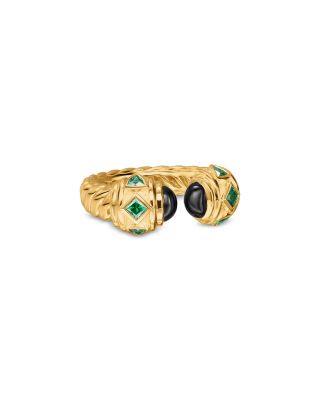 Click here for Renaissance Color Ring in 18K Yellow Gold with Bla... prices