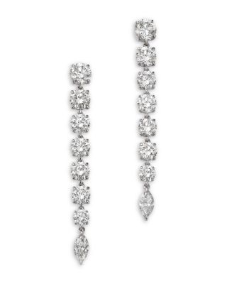 Bloomingdales Fine Collection Luxe Collection Certified Lab Grown Diamond Drop Earrings in 14K White Gold  5.70 tcw