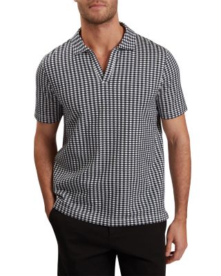 Click here for Ted Baker Matejo Mini Check Open Neck Polo Shirt prices
