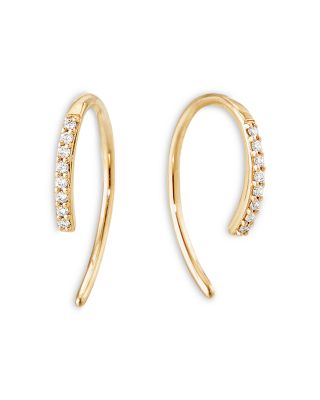 Click here for Lana Jewelry Diamond Pave Threader Hoop Earrings i... prices