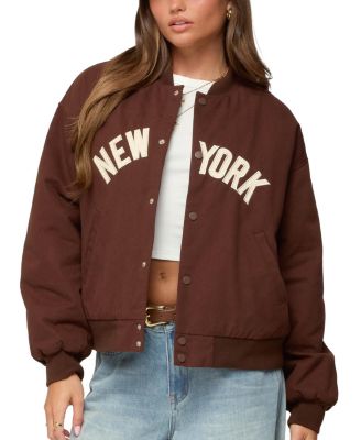 Click here for Edikted Big Apple Oversized Bomber Jacket prices