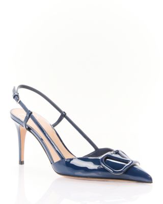 Click here for Valentino Garavani Womens VLogo Slingback Pumps prices