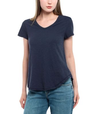 Click here for Wilt Clothing Short Sleeve Raw Hem Shirttail Tee prices