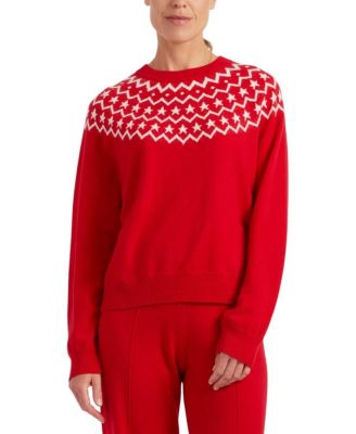 Click here for Chinti & Parker Womens Wool Cashmere Star Yoke Swe... prices