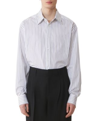 Click here for Lanvin Oversized Striped Cotton Poplin Shirt prices