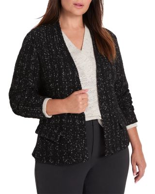 Click here for Nic+Zoe Plus Metallic Grid Knit Jacket prices