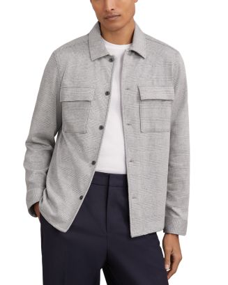 REISS Jersey Check Twin Pocket Jacket | Bloomingdale's