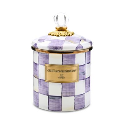 Click here for MacKenzie-Childs Violet Check Small Canister prices