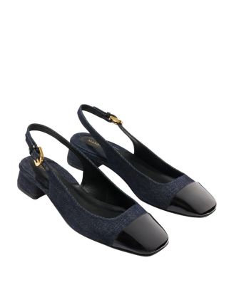 Click here for Margaux Womens The Cap-Toe Darcy Slingback Pumps prices