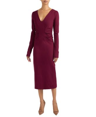 Click here for Santorelli Willa Long Sleeve Midi Dress prices