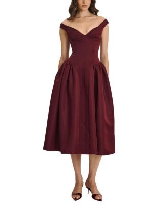 Click here for Miss Circle Omella Ruched Bust Sweetheart Flared M... prices