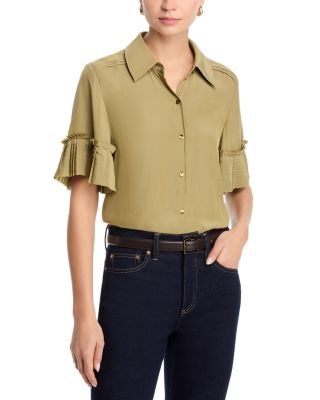 Click here for Ramy Brook Brandy Pleated Shirt prices