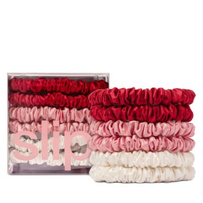 Click here for slip Pure Silk Skinny Scrunchies  Set of 6 prices