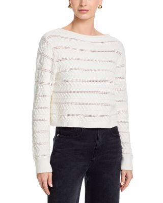 Click here for French Connection Mozart Crochet Striped Boat Neck... prices