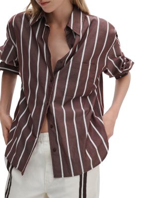 Click here for rag & bone Connie Stripe Shirt prices