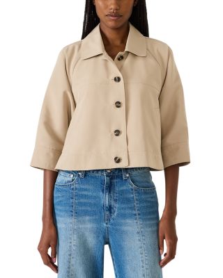 Steve Madden Womens Rhode Button-Front Jacket - Savannah Tan