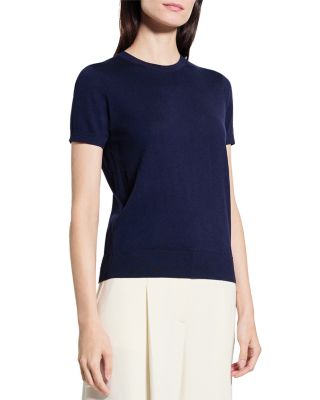Click here for Theory Lightweight Wool Short Sleeve Top prices