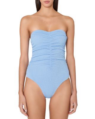 Click here for Milly Textured Ruched One Piece Swimsuit prices