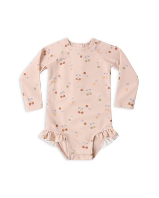 Click here for Quincy Mae Girls Olivia Cherry Print Rashguard One... prices