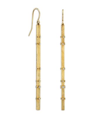 Click here for Sydney Evan 14K Yellow Gold Diamond Fluted Bar Ear... prices