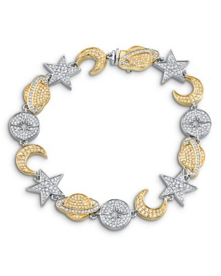 Click here for Sydney Evan 14K White & Yellow Gold Celestial Diam... prices