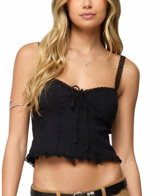 Click here for Edikted Lacey Knit Tank Top prices